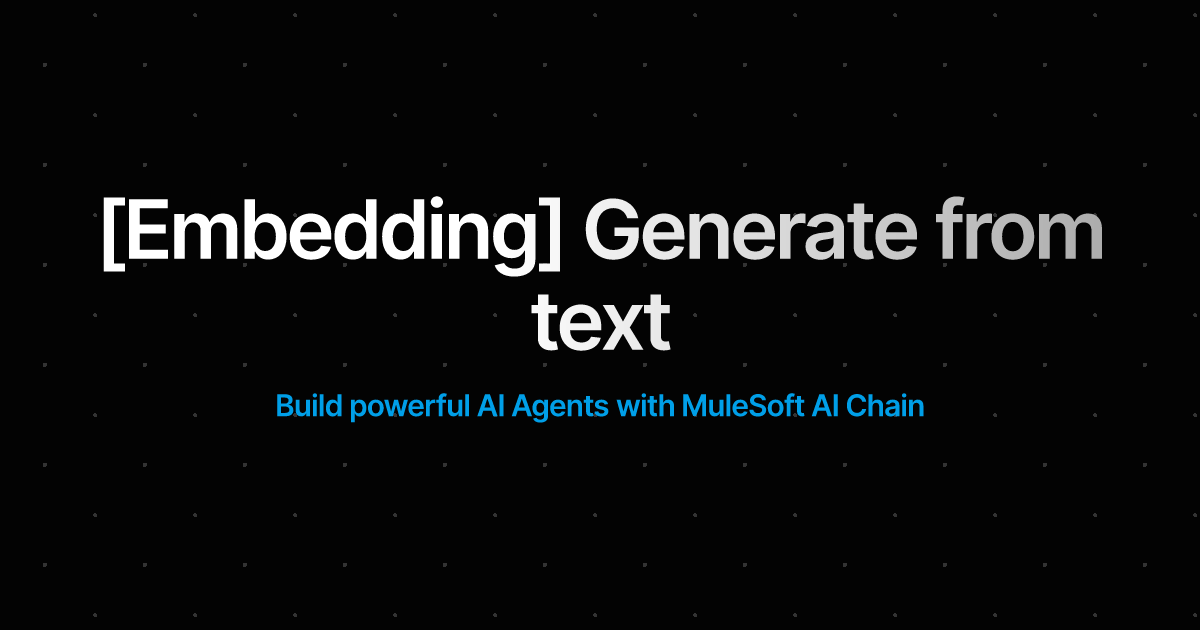 [Embedding] Generate from text