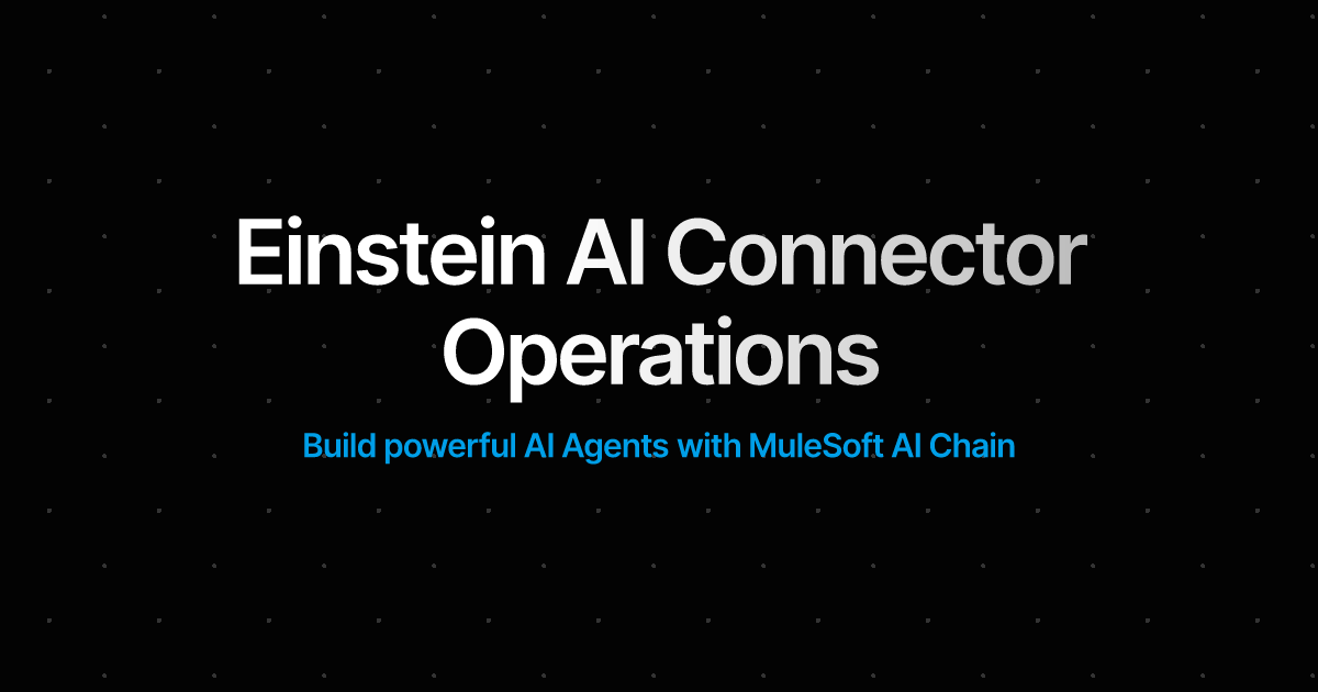 Einstein AI Connector Operations