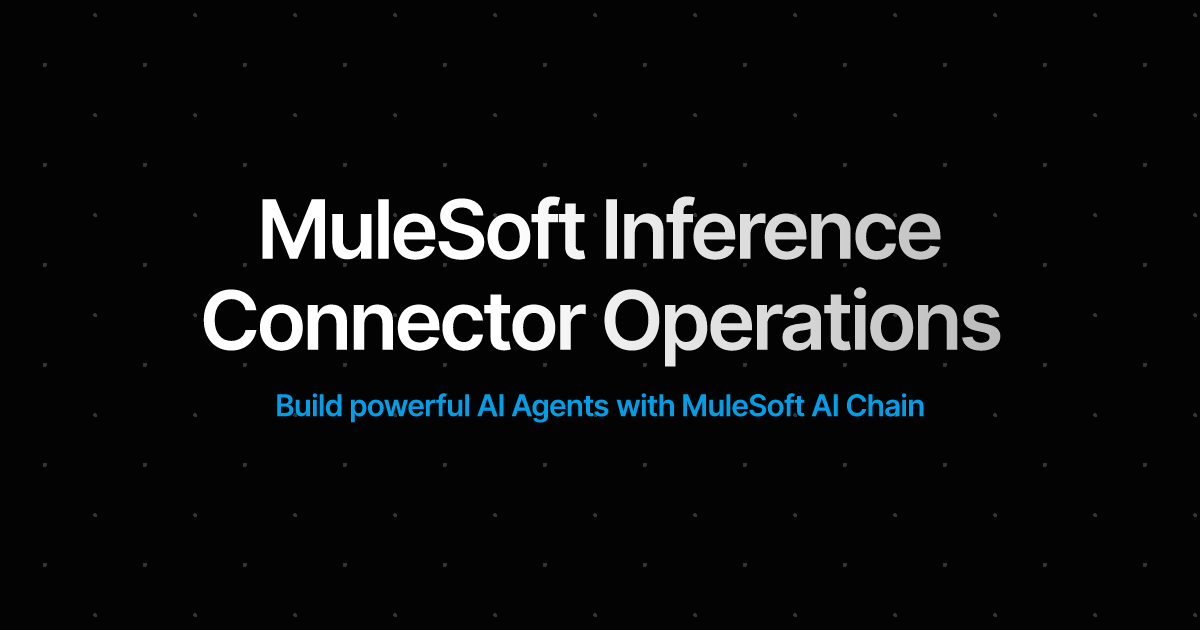 MuleSoft Inference Connector Operations
